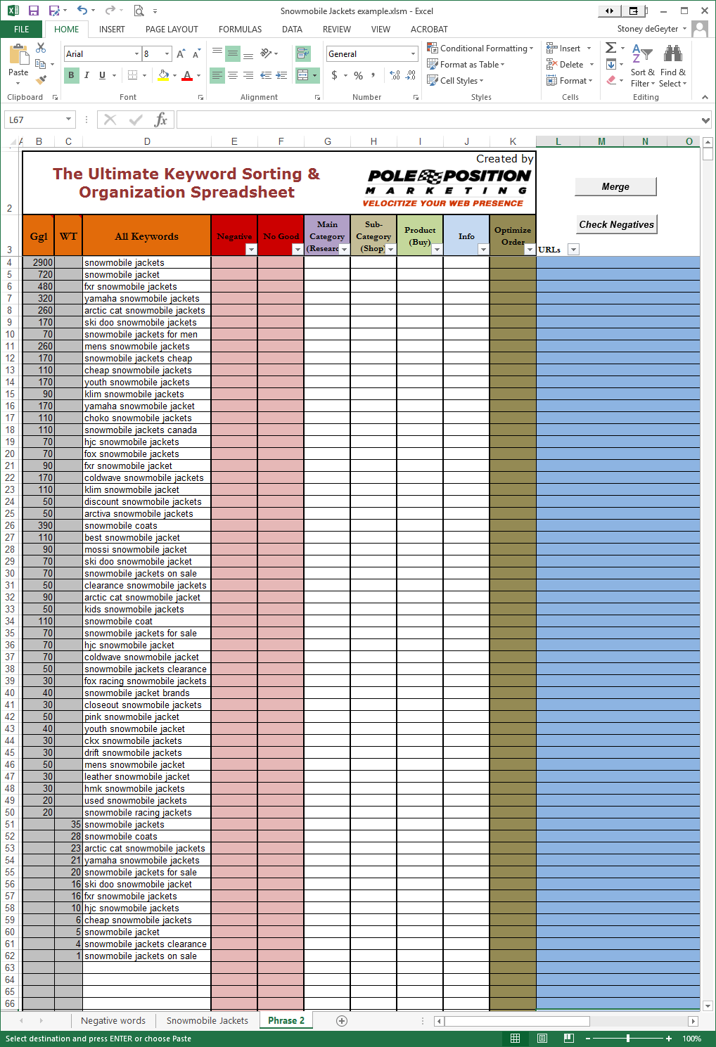 The Ultimate Keyword Sorting Spreadsheet | Pole Position Marketing
