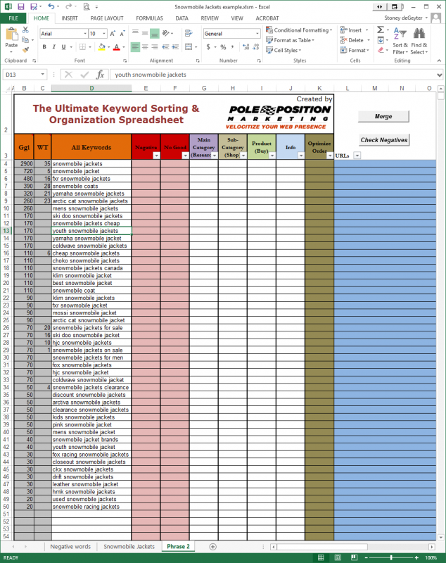The Ultimate Keyword Sorting Spreadsheet | Pole Position Marketing The Ultimate Keyword Sorting Spreadsheet | Pole Position Marketing