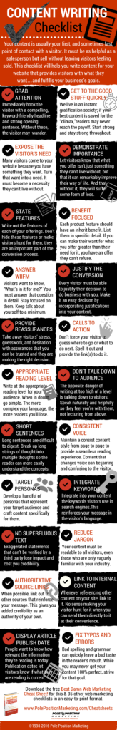 Content Writing Checklist [Infographic] | Stoney deGeyter