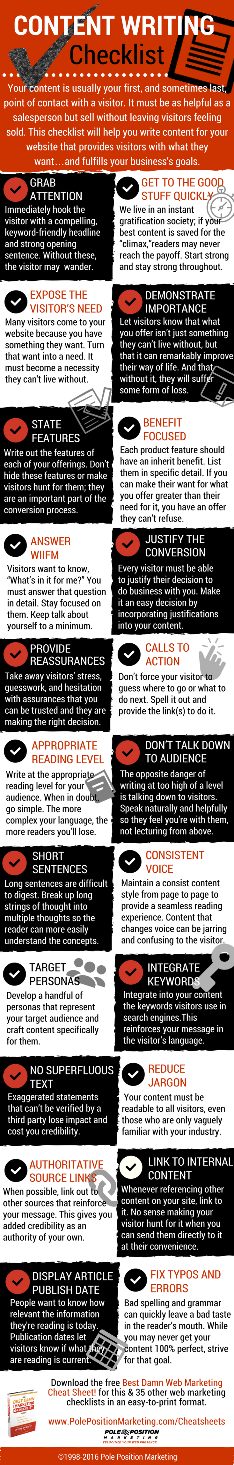 Content Writing Checklist [Infographic] | Stoney deGeyter