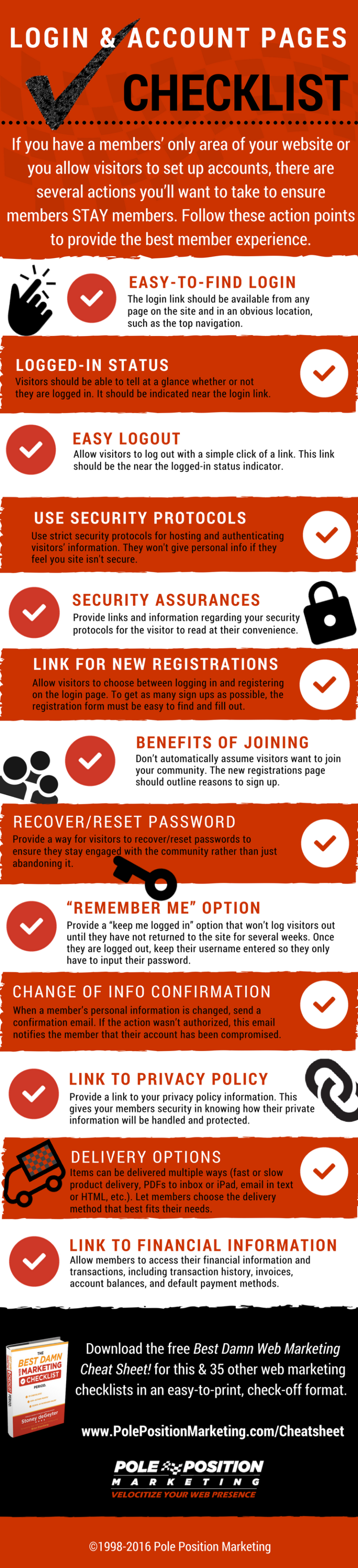 Login & Account Page Checklist [Infographic] | Stoney deGeyter