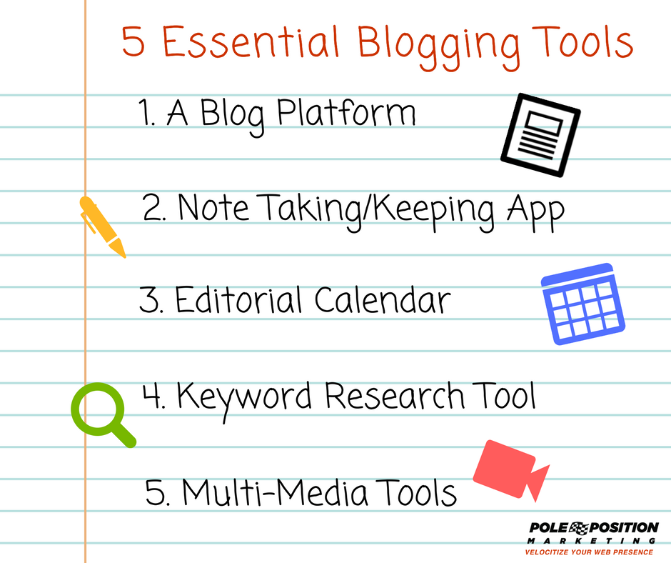 5 Must-Have Blogging Tools | Pole Position Marketing