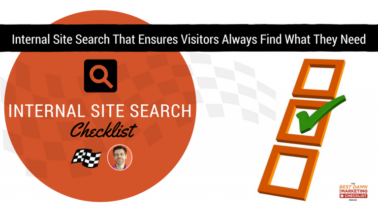 Internal Site Search Checklist [Infographic] | Stoney deGeyter